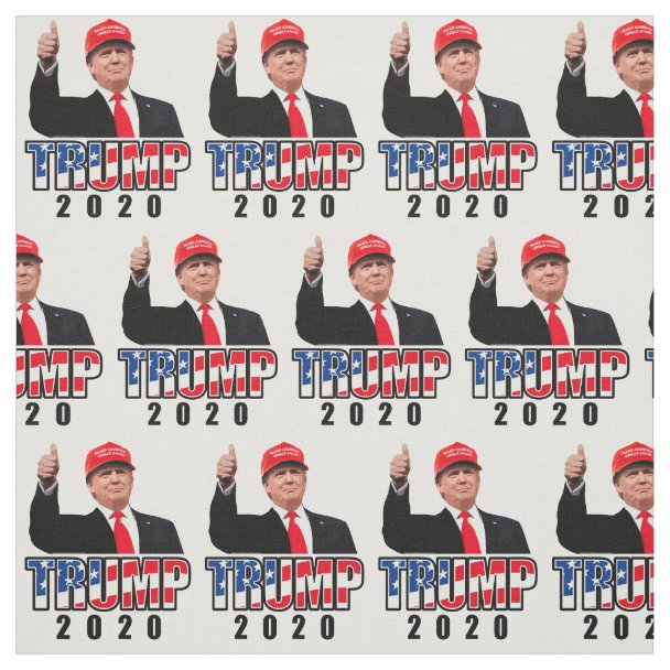 Bold Trump 2020 Pattern Fabric | Zazzle