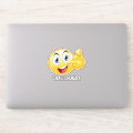 Thumbs Up Emoji Well Done Smiling Face Customized Sticker | Zazzle