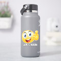 Thumbs Up Emoji Well Done Smiling Face Customized Sticker | Zazzle