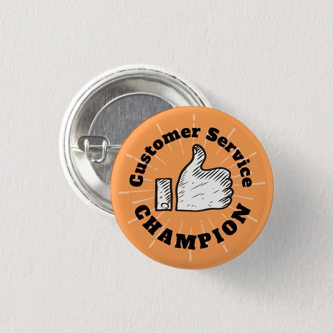Thumbs up employee recognition award button | Zazzle