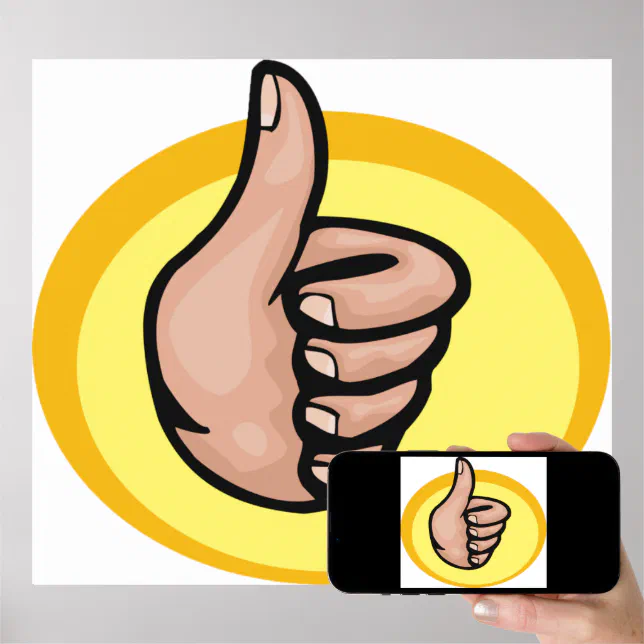 Thumbs Up Gesture Poster | Zazzle