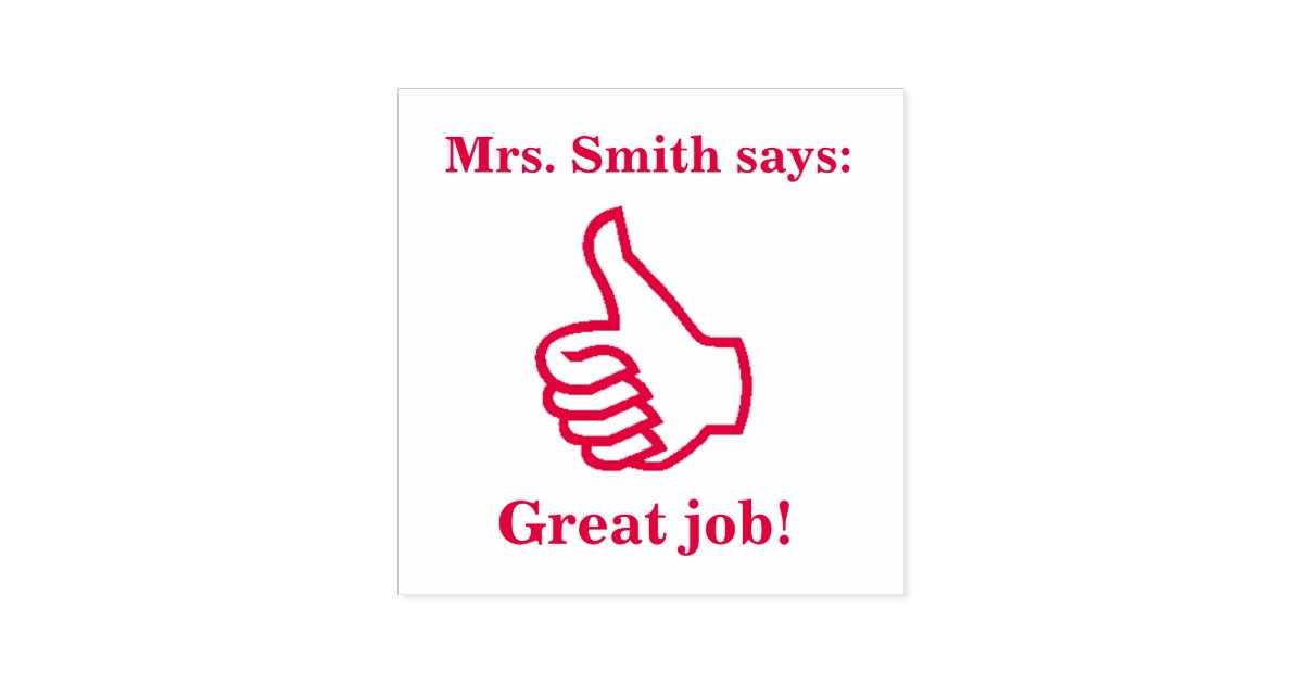 "Thumbs Up" Self-Inking Stamp | Zazzle