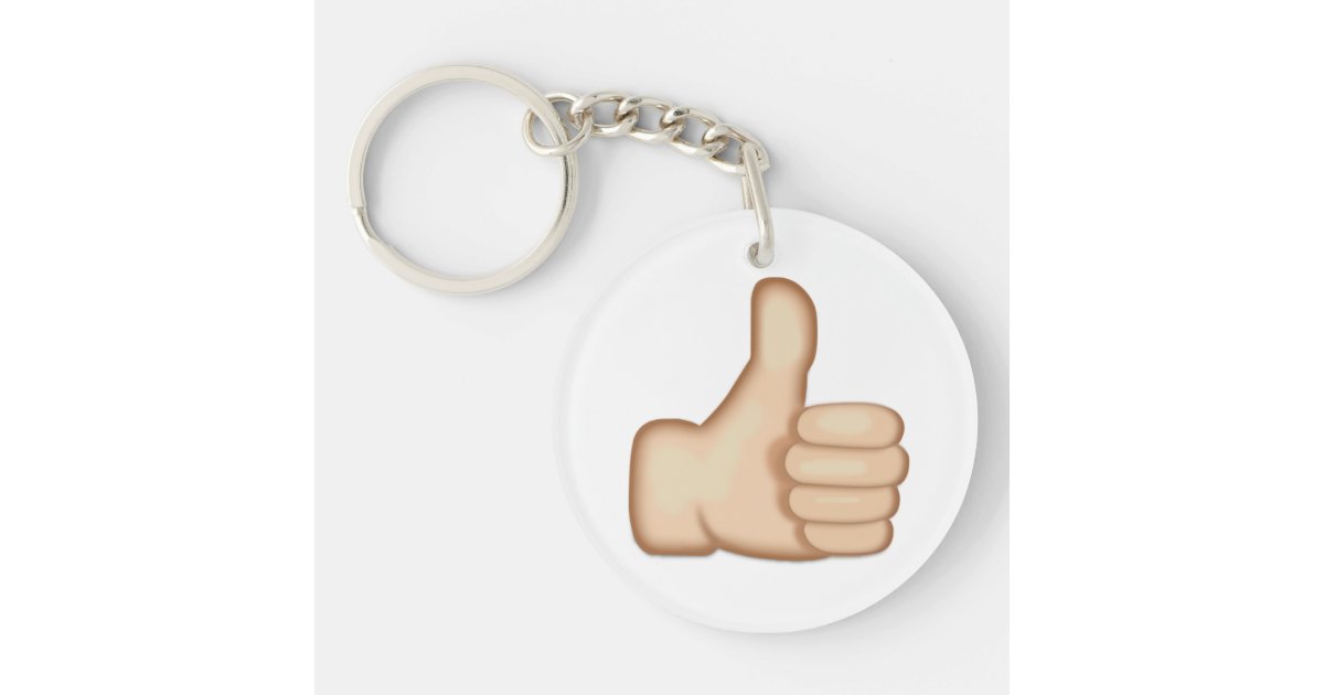 Thumbs Up Sign Emoji Keychain | Zazzle
