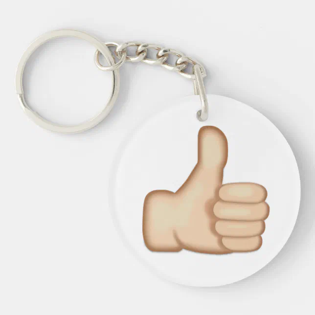 Thumbs Up Sign Emoji Keychain | Zazzle