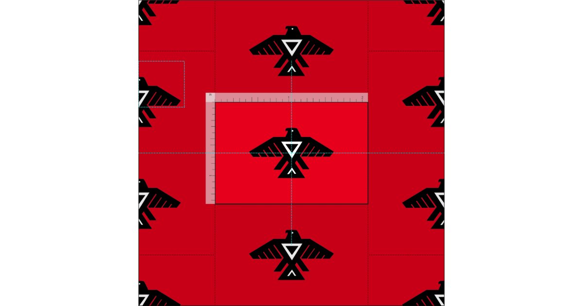 Thunderbird Pattern Red Fabric | Zazzle