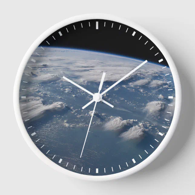 Thunderhead Anvils Of Earth Onto Southern Borneo. Clock | Zazzle