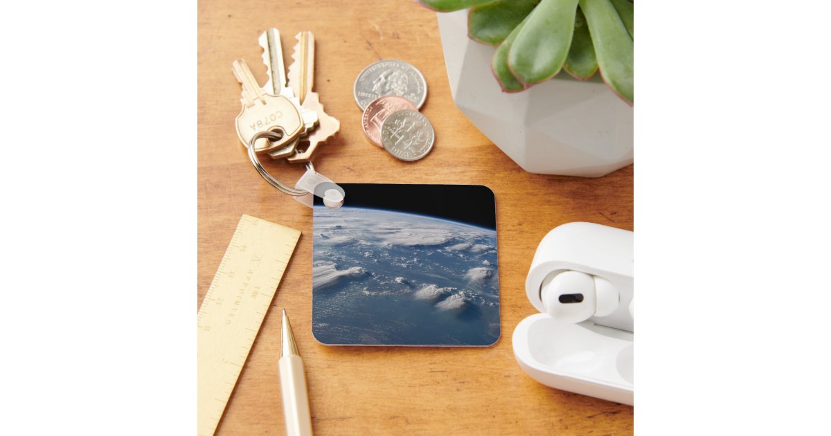 Thunderhead Anvils Of Earth Onto Southern Borneo. Keychain | Zazzle