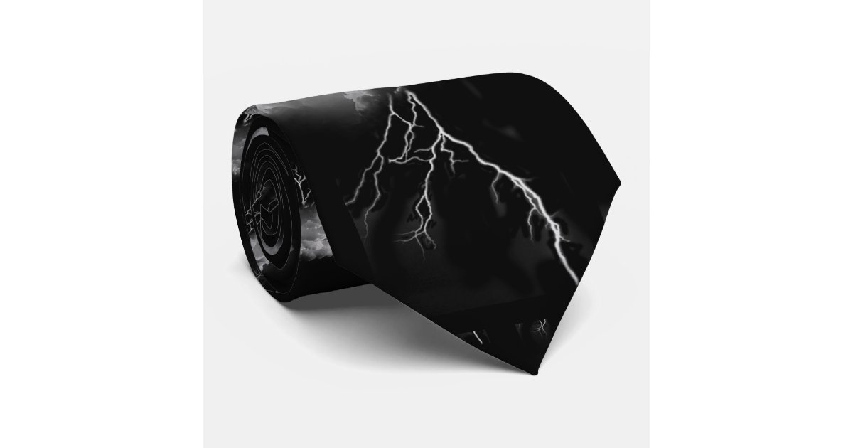 Thunderstorm Neck Tie | Zazzle