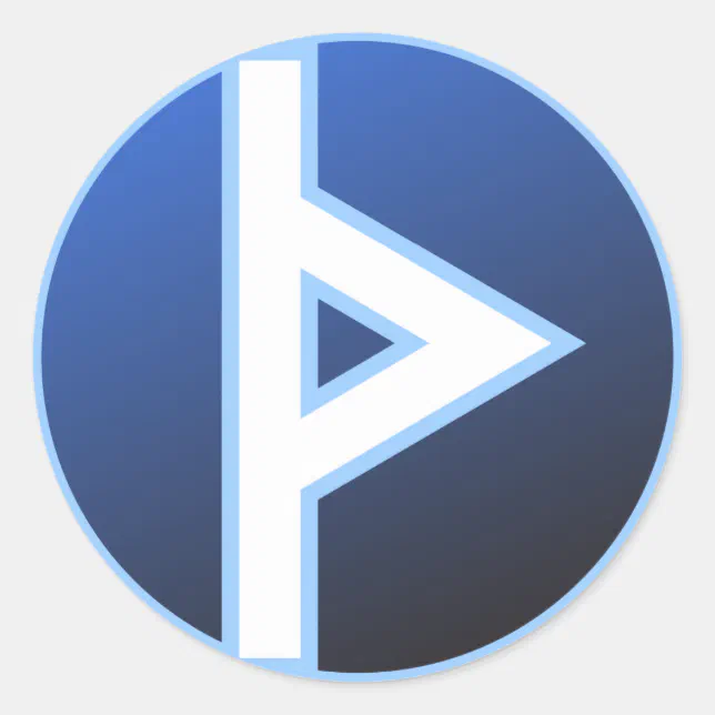 Thurisaz Thurs Thorn Rune Classic Round Sticker | Zazzle