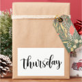 Thursday - Calligraphy / Lettering Sticker | Zazzle