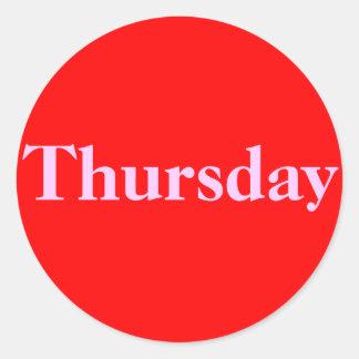 Thursday Stickers | Zazzle