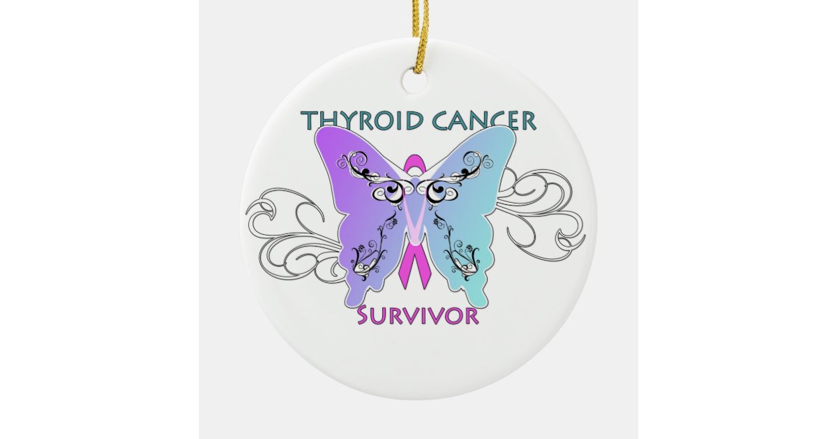 Thyroid Cancer Survivor Christmas Ornament | Zazzle