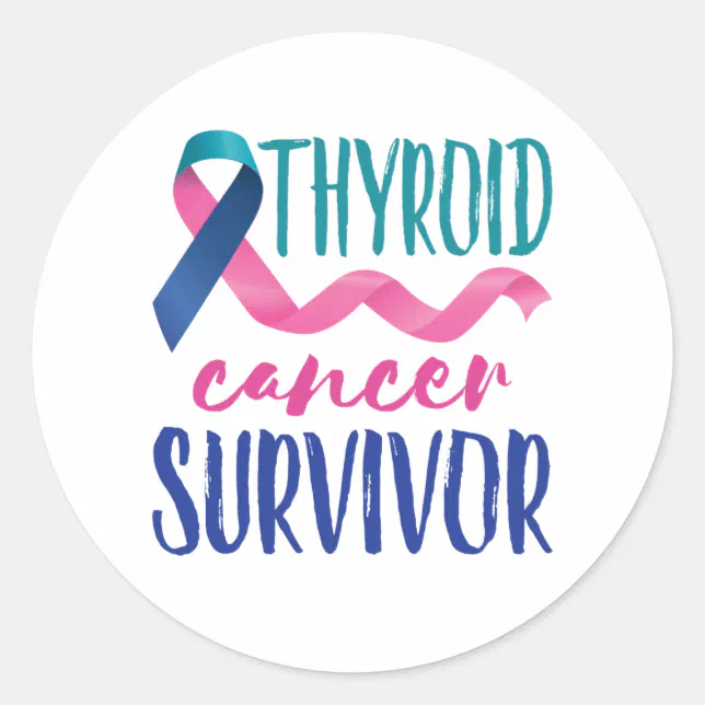 Thyroid Cancer Survivor Classic Round Sticker | Zazzle