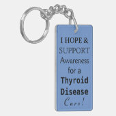 Thyroid Disease Awareness Ribbon Art Keychain | Zazzle