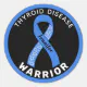 Thyroid Disease Warrior Ribbon Black Round Sticker | Zazzle