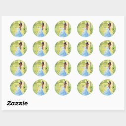 Tiana - Confident Princess Classic Round Sticker | Zazzle