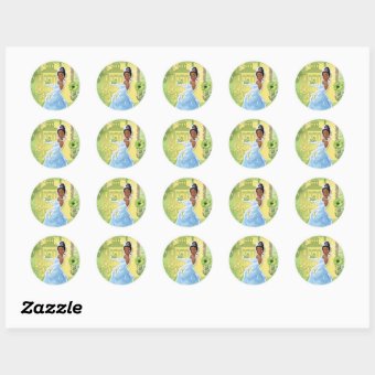 Tiana - Confident Princess Classic Round Sticker | Zazzle