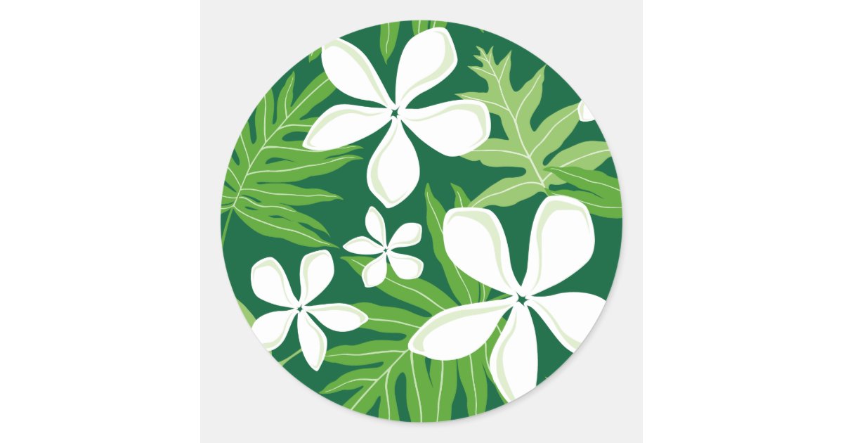 TIARE (GREEN) CLASSIC ROUND STICKER | Zazzle