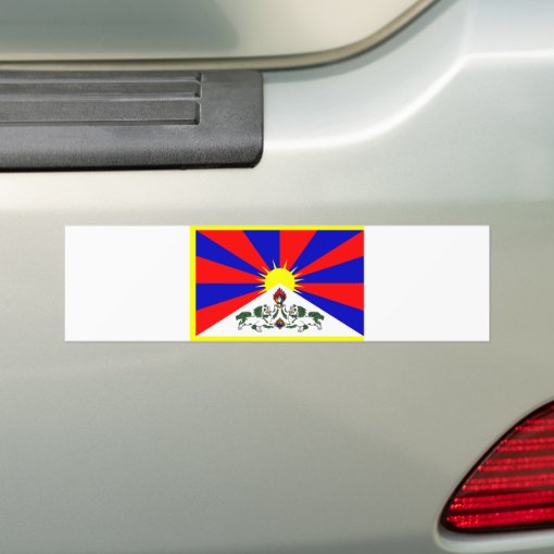 Tibet Flag Bumper Sticker | Zazzle
