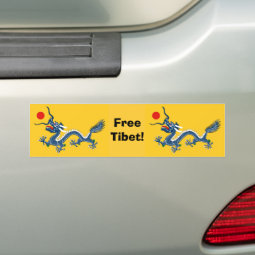 Tibet - Qing Dynasty Flag (1890–1912) Bumper Sticker | Zazzle