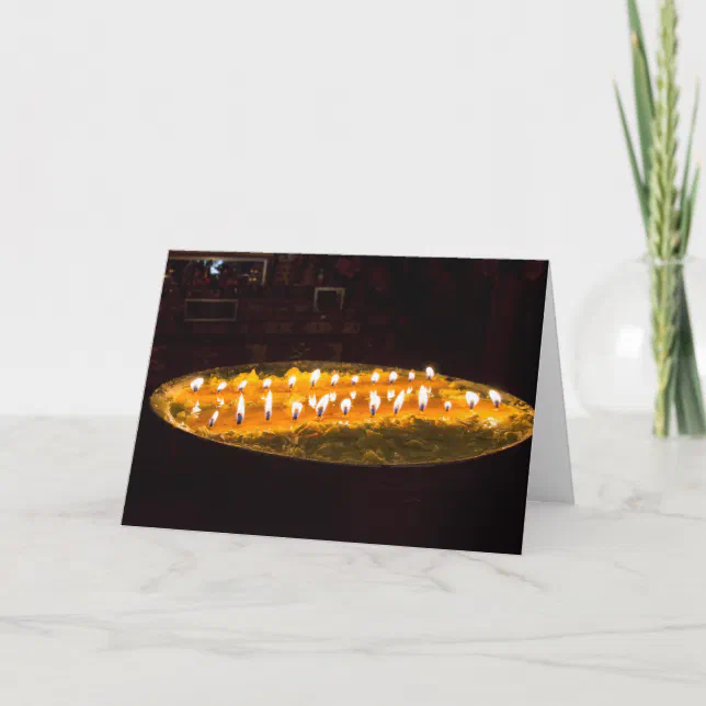 Tibet — Ritual butter lamp Card | Zazzle