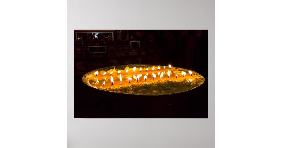 Tibet - Ritual butter lamp Poster | Zazzle