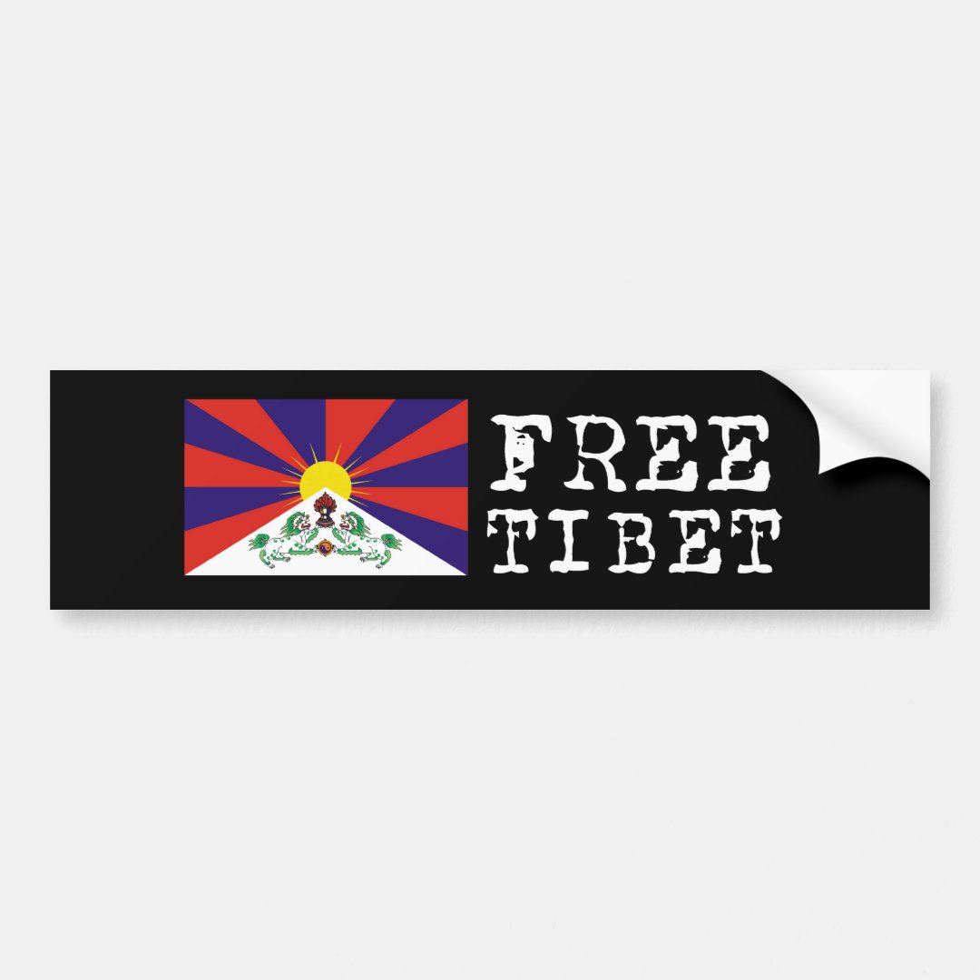 Tibetan Flag Bumpersticker Bumper Sticker | Zazzle