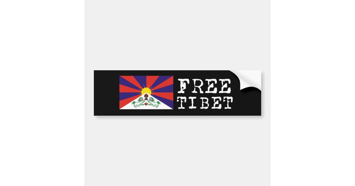 Tibetan Flag Bumpersticker Bumper Sticker | Zazzle