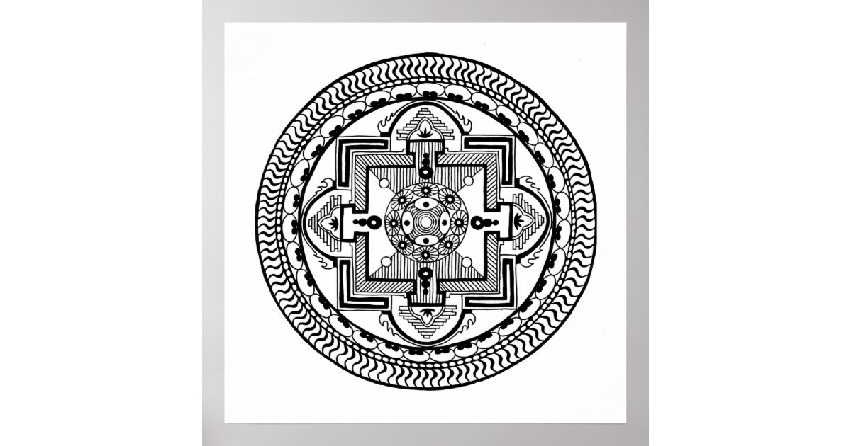 Tibetan Mandala Poster | Zazzle