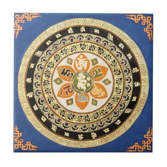 Tibetan Mandala Tile | Zazzle.com