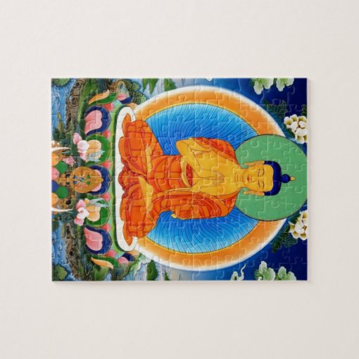 Tibetan Thangka Prabhutaratna Buddha Jigsaw Puzzle | Zazzle