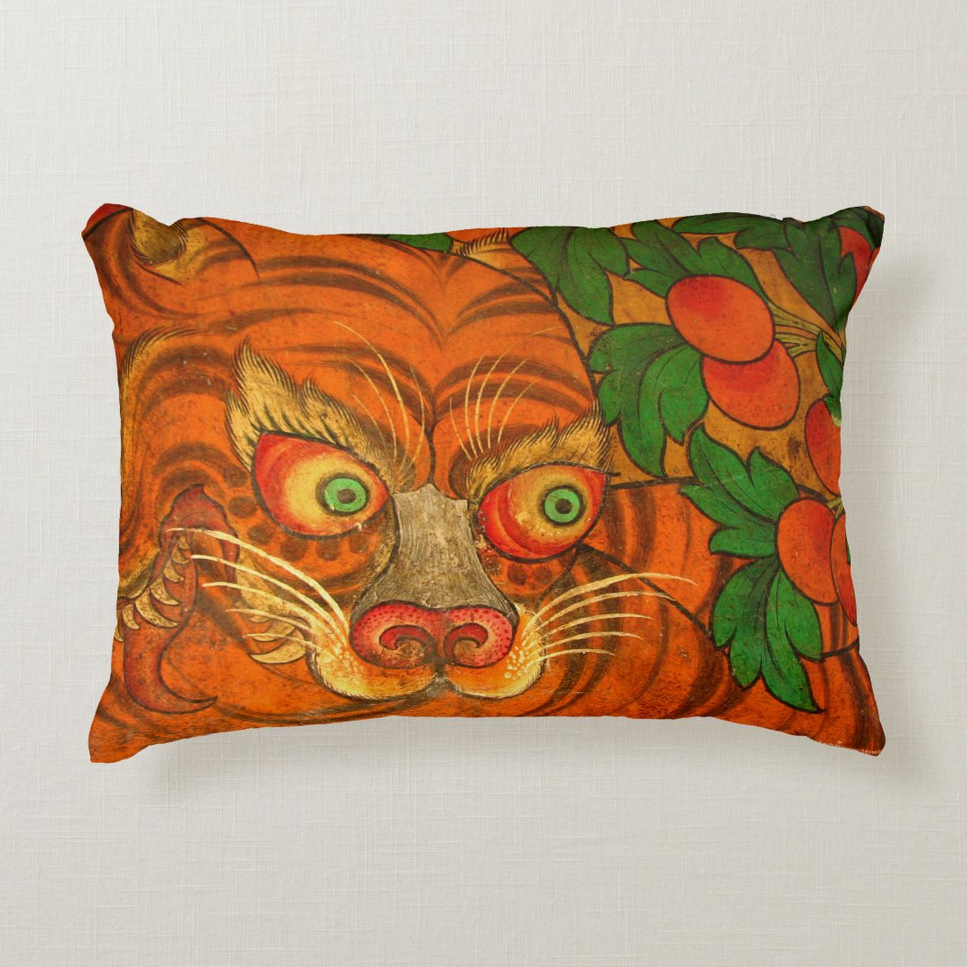 Tibetan tiger pillow | Zazzle