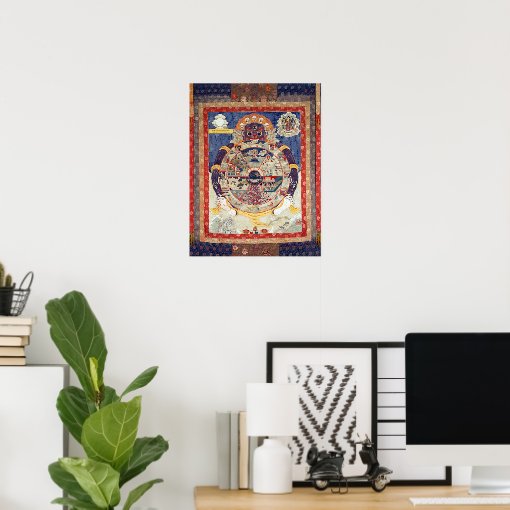 Tibetan Wheel of Life Cycle of Samsara Poster | Zazzle
