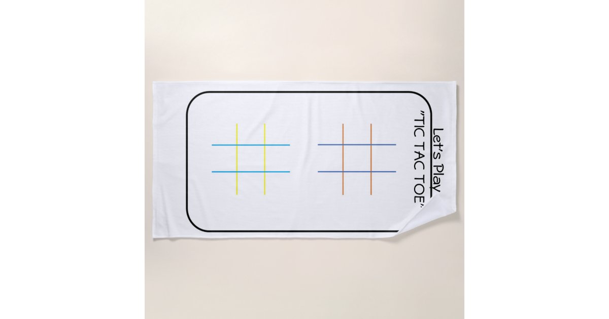 Tic Tac Toe Beach Towel | Zazzle