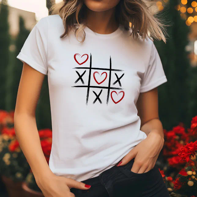 Tic Tac Toe - Love Always Wins T-Shirt | Zazzle