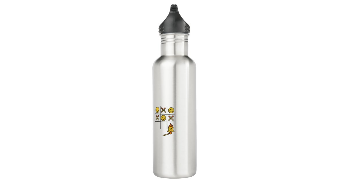 Tic Tac Toe Stainless Steel Water Bottle | Zazzle
