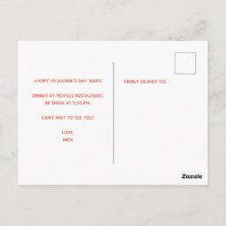 TIC TAC TOE VALENTINE'S DAY POSTCARD | Zazzle