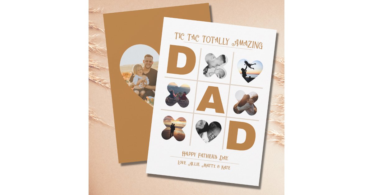 Tic Tac Totally Amazing Dad Father's Day Holiday Card | Zazzle