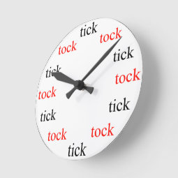 tick tock clock | Zazzle