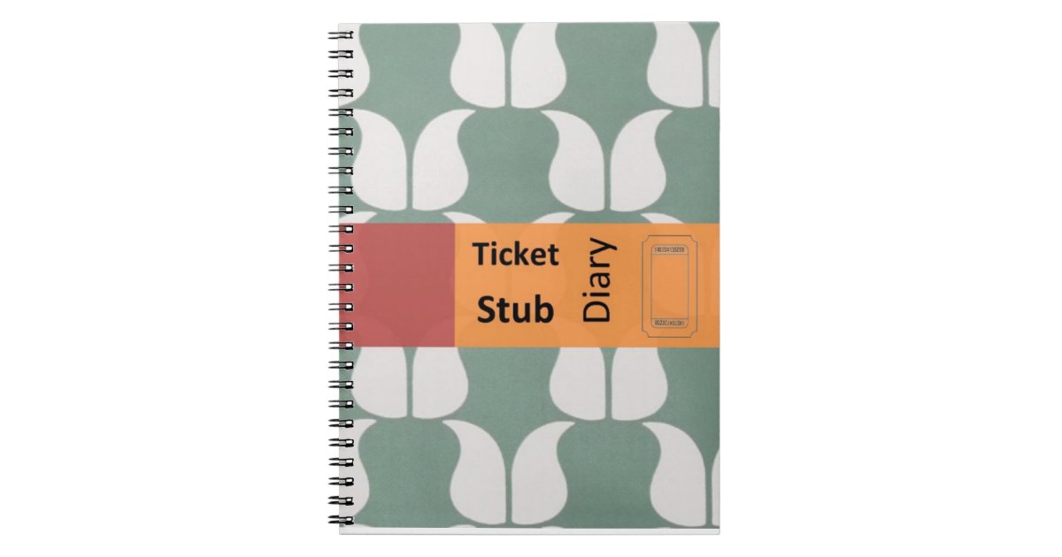 ticket stub diary notebook | Zazzle