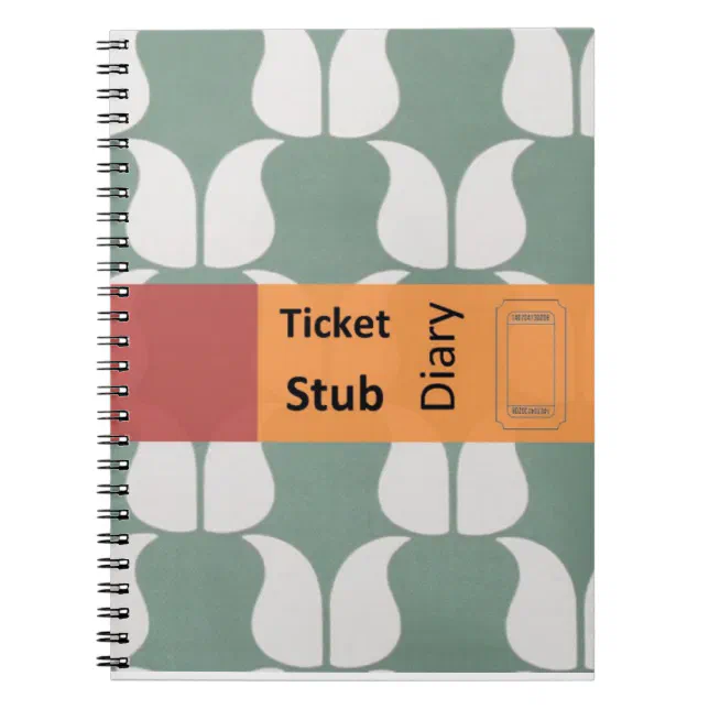 ticket stub diary notebook | Zazzle