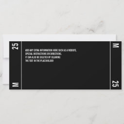 Ticket Stub Party Invitation | Zazzle