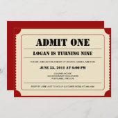 Ticket Stub Party Invitation | Zazzle