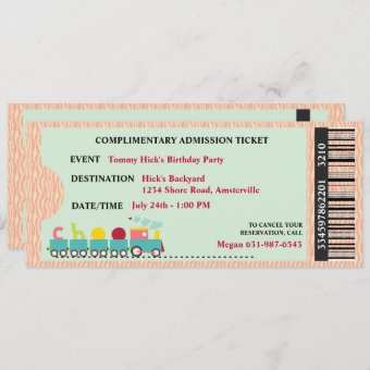 Ticket to Party Invitation | Zazzle