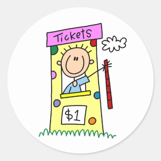 Tickets For The Fair Stick Figure Sticker | Zazzle.com