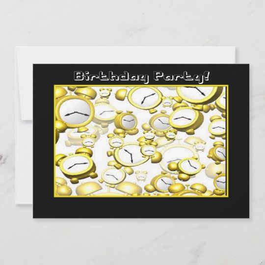 Ticking Clock Birthday Party Invitation | Zazzle.com