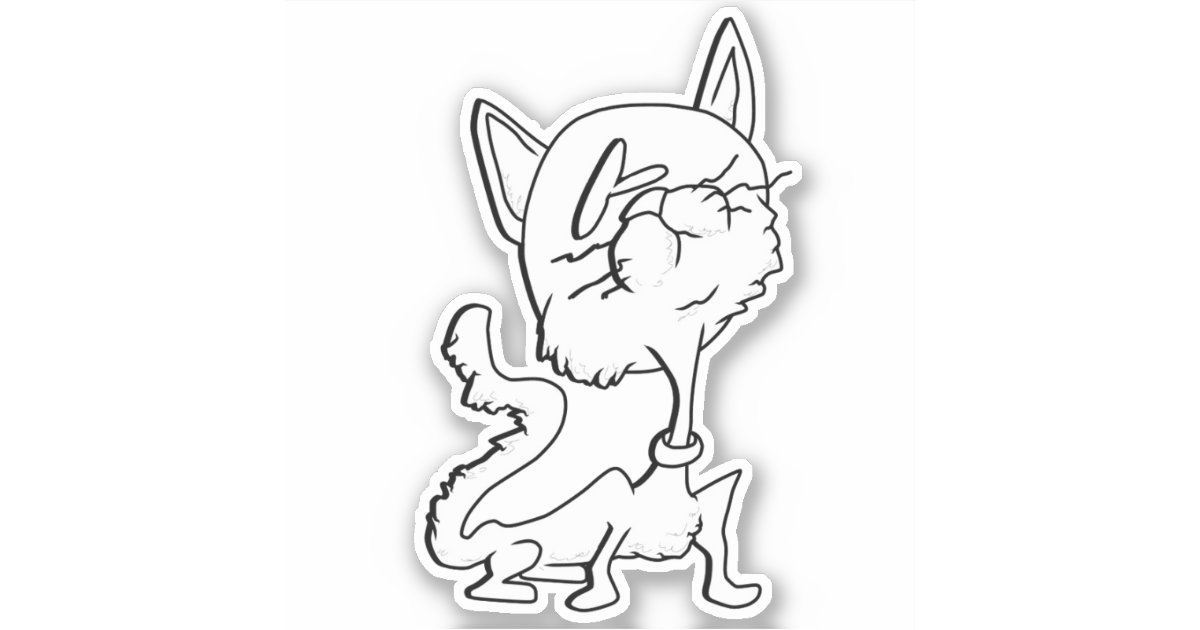 TICKLE ME SILLY CAT2 STICKER | Zazzle