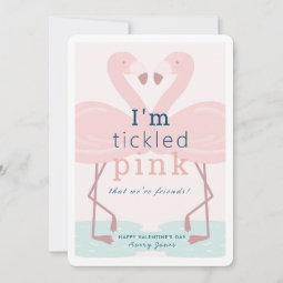 Tickled Pink Flamingo Pink Valentine's Day Card | Zazzle