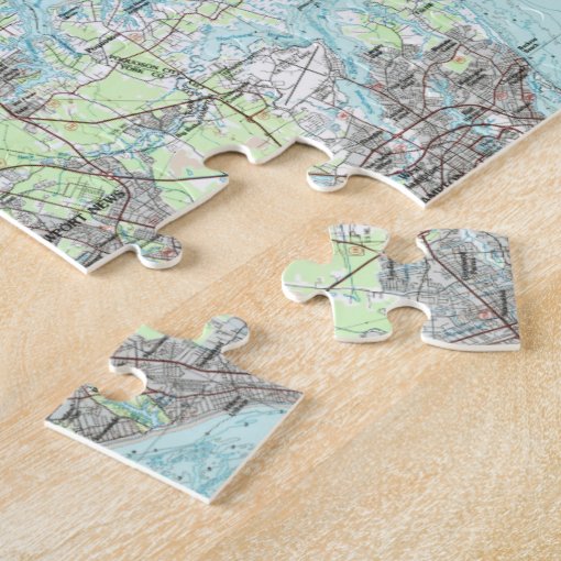 Tidewater Virginia Map (1984) Jigsaw Puzzle | Zazzle