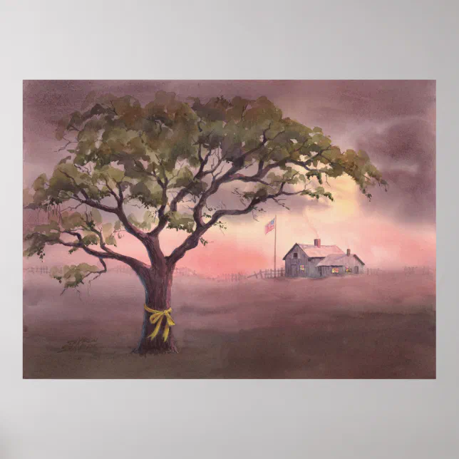 TIE a YELLOW RIBBON by SHARON SHARPE Poster | Zazzle